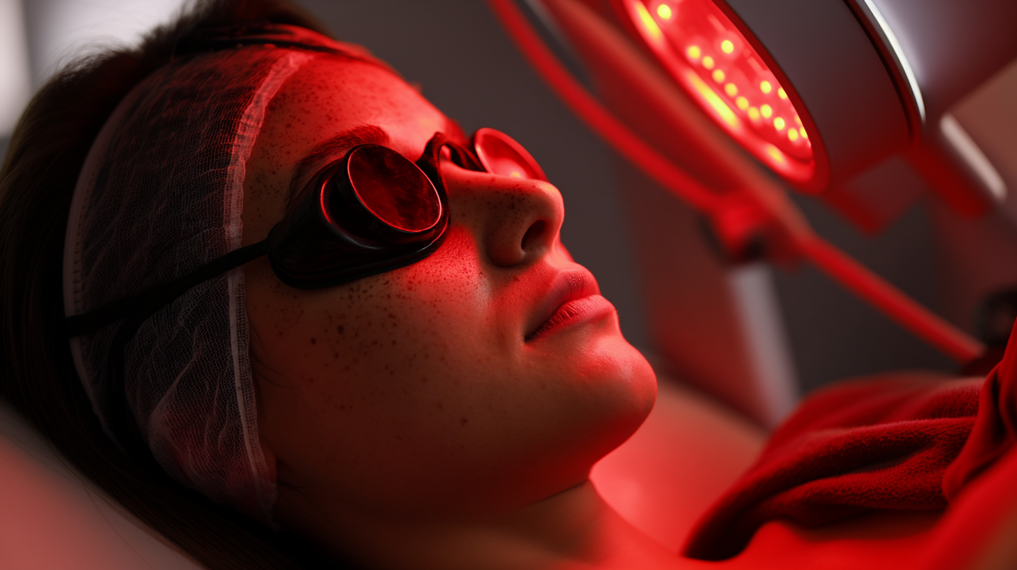 How does red light therapy treat hyperpigmentation?